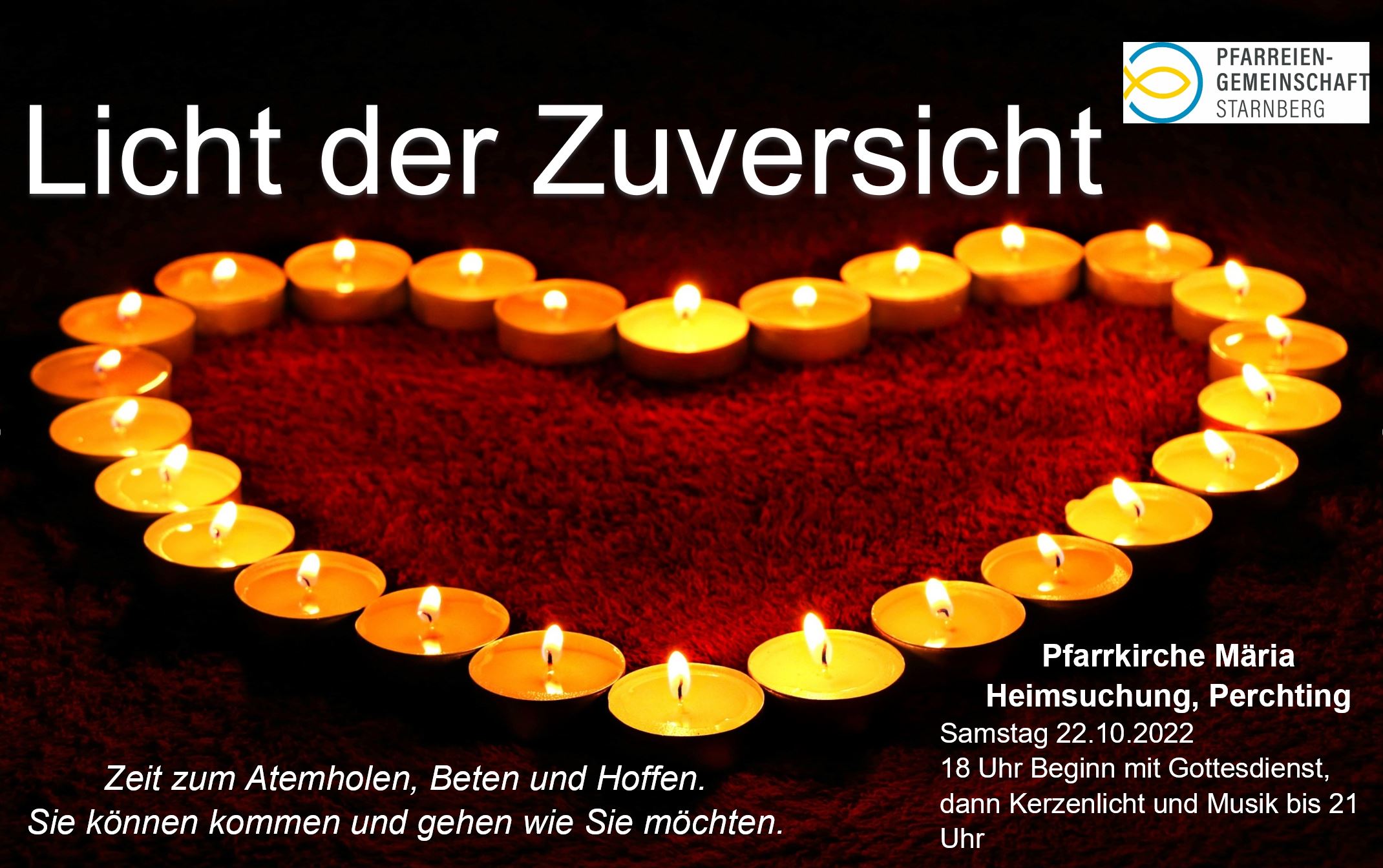 Licht der Zuversicht am Samstag, 22.10.2022 – Katholisch in Starnberg